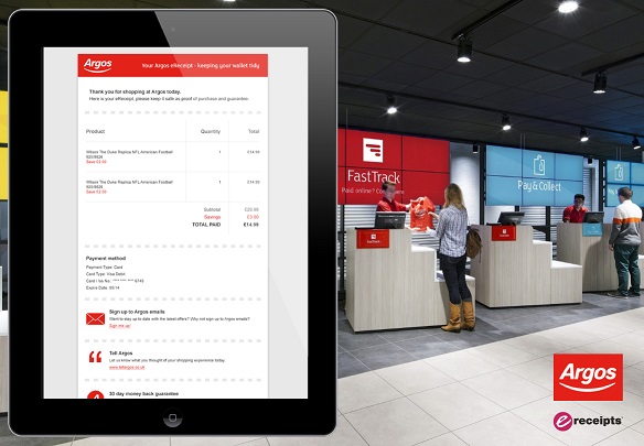 Argos eReceipts initiative goes nationwide - Retail Systems